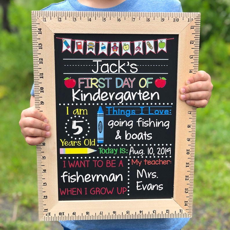 First Day of School Sign First Day of Kindergarten Sign 1st - Etsy