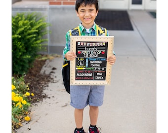 First Day of Kindergarten Sign,first Day of School Sign, 1st Day of ...