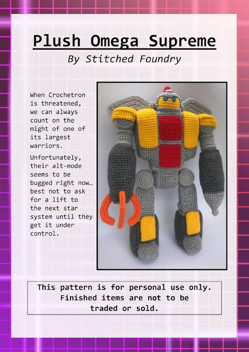 Omega-supreme Crochet Pattern - Etsy