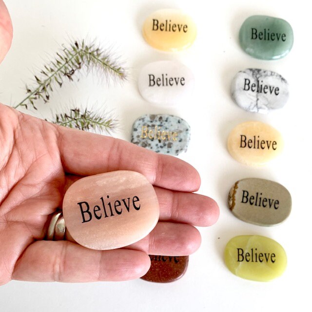 Believe Gemstone Affirmation Stones Intention Stones Healing | Etsy