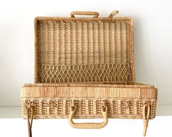 Wicker suitcase | Etsy