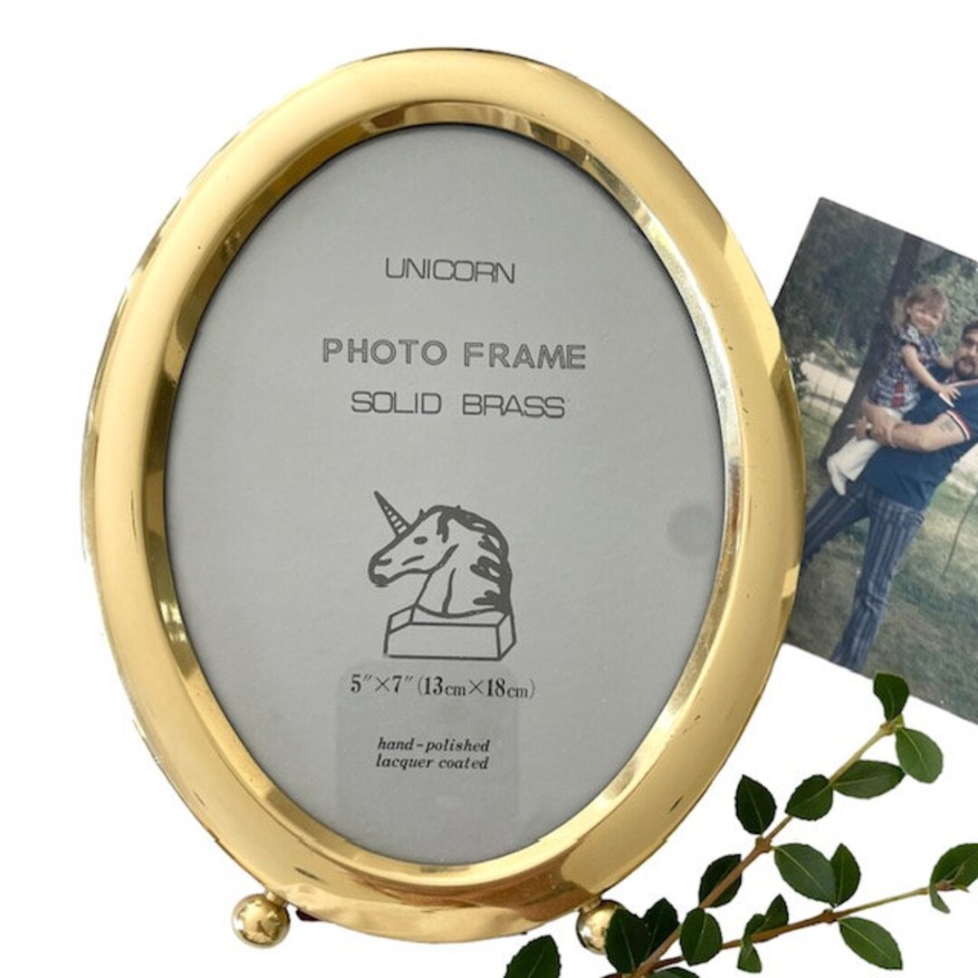 Solid Brass Photo Frame 5 X 7 Oval Solid Brass Picture Frame - Etsy