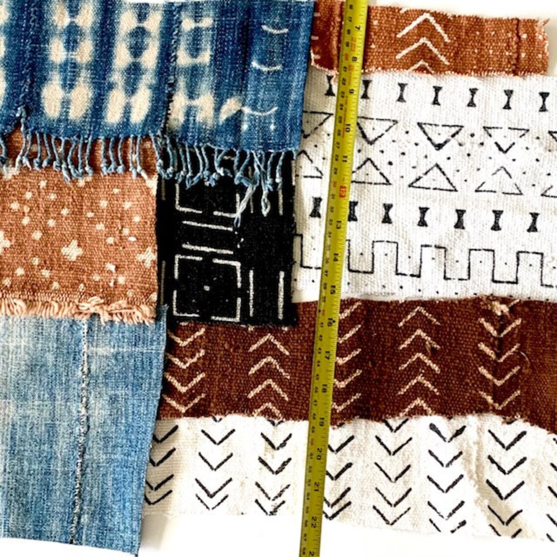 MudCloth Fabric Remnants Mud Cloth Scraps Indigo Mudcloth | Etsy