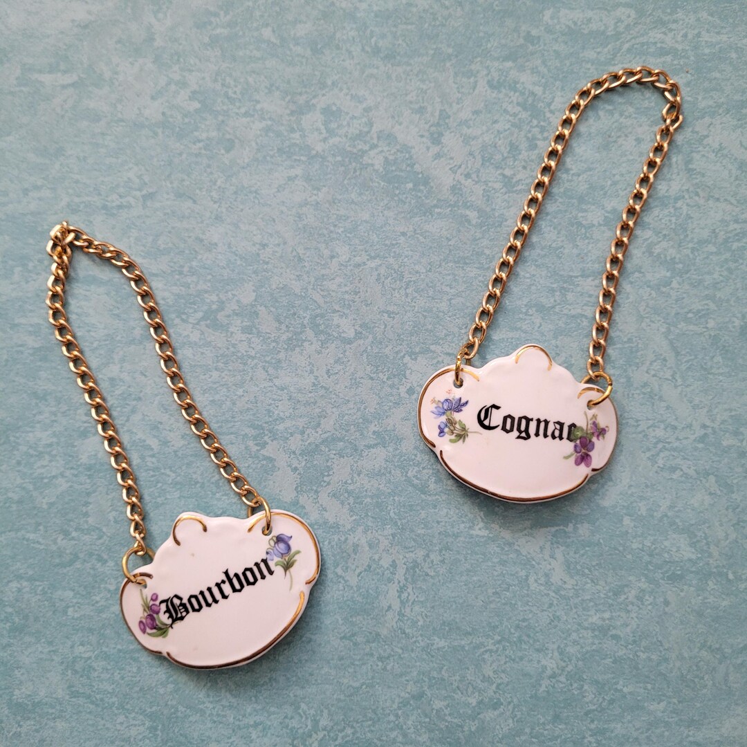 Vintage Brandy Bottle Label Staffordshire Porcelain - Etsy