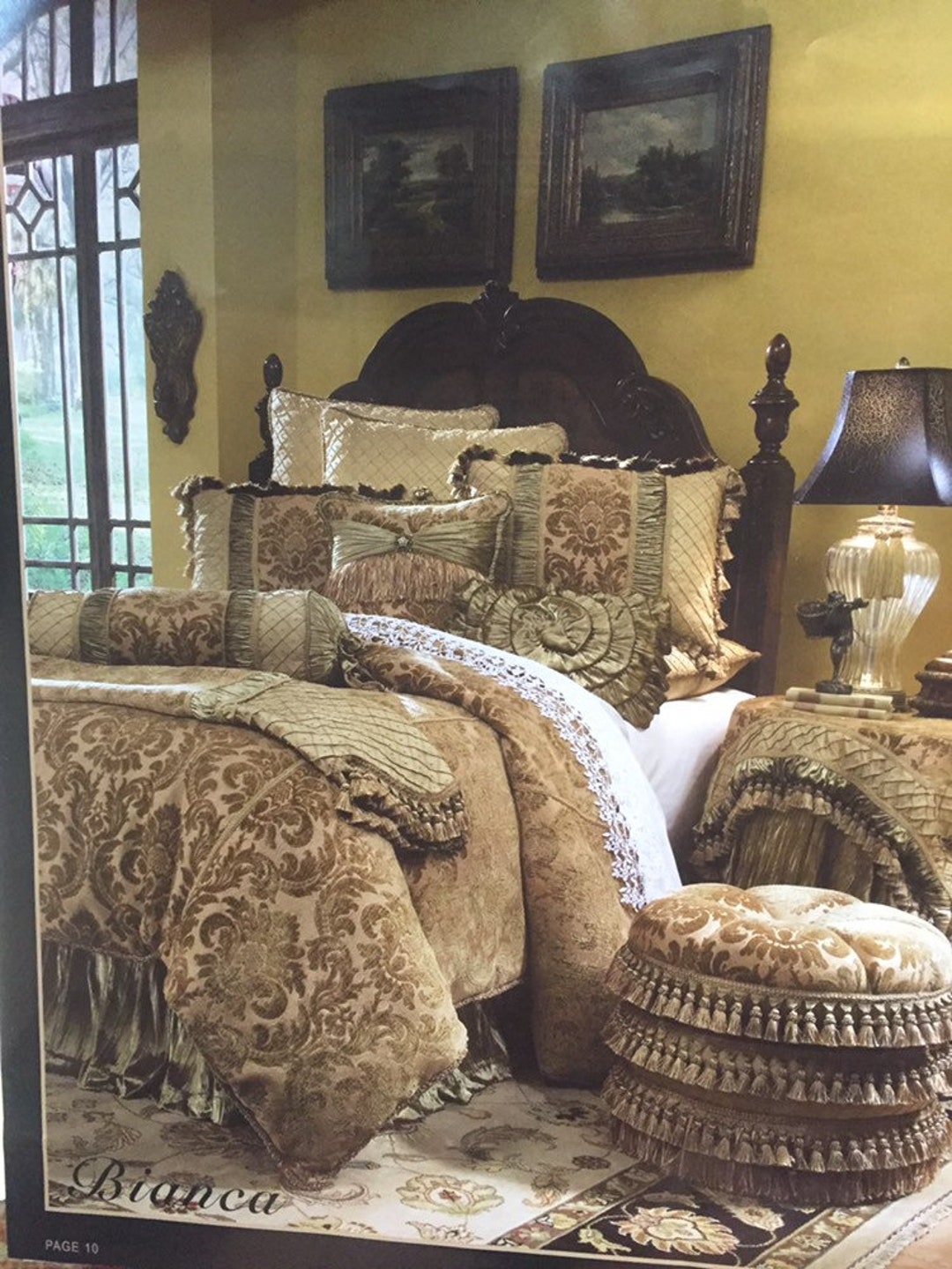 Handcrafted Dust Ruffle With 19 Inch Drop Bella Rose Collection as Seen ...