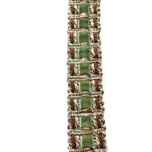 3/4 “ Velvet Trim Gimp Light Blue and Brown for Embellishing Pillows ...
