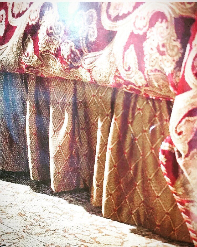 Handcrafted Dust Ruffle With 19 Inch Drop Bella Rose Collection as Seen ...