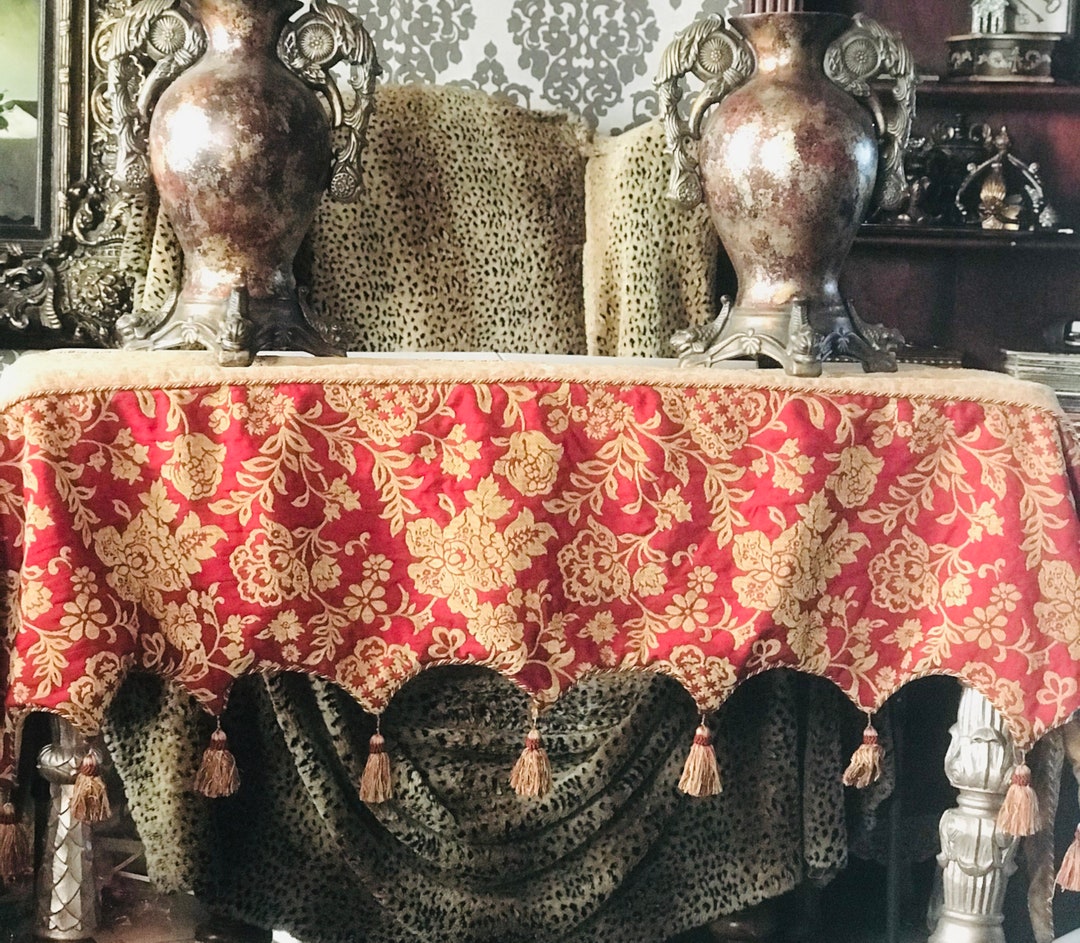 Floral Mantel Scarf: Vintage Style Bella Rose Collection, 70" - Etsy