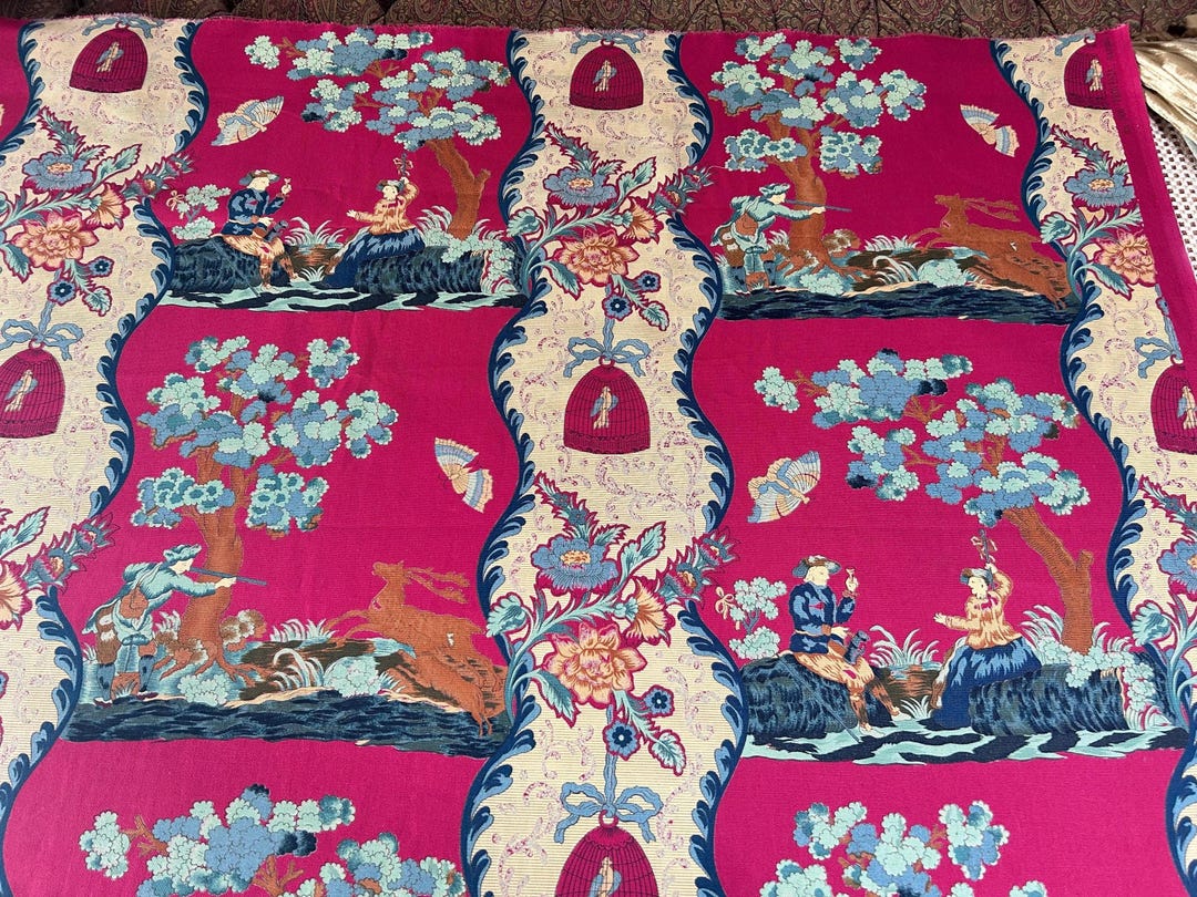 Elegant Italian Toile Upholstery Drapery Fabric 57” Wide Neiman Marcus ...