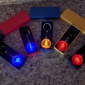 Xenoblade 2 Core Crystal LED Keychain Collection Featuring Pyra Mythra ...