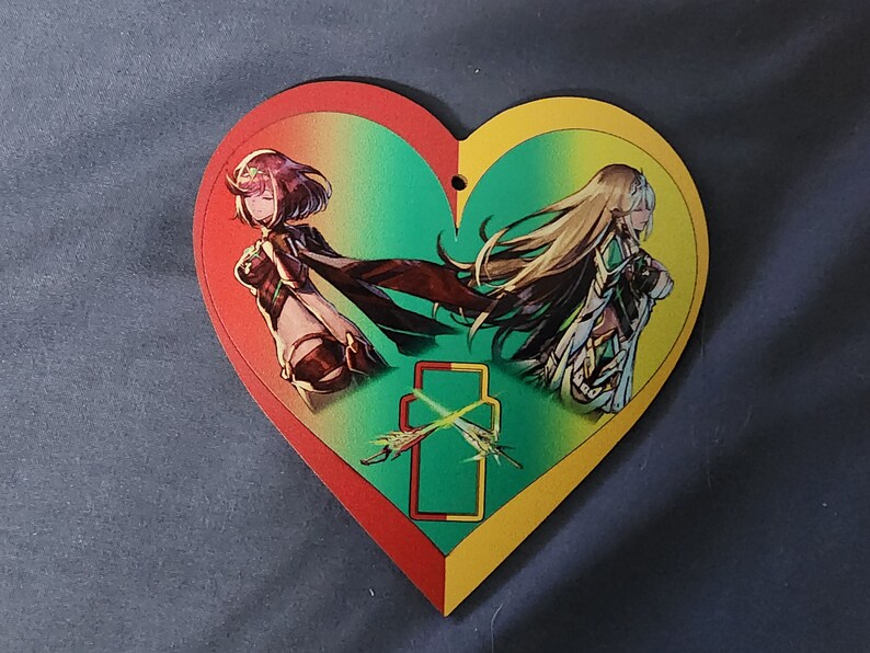 Pyra & Mythra Ornament, Xenoblade Chronicles 2 Heart Art - Etsy