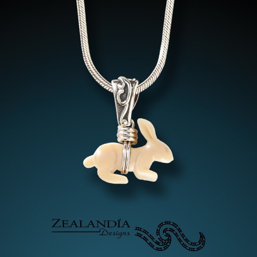 Bunny Pendant Hand Carved Tagua Nut Rabbit Jewelry Rabbit - Etsy