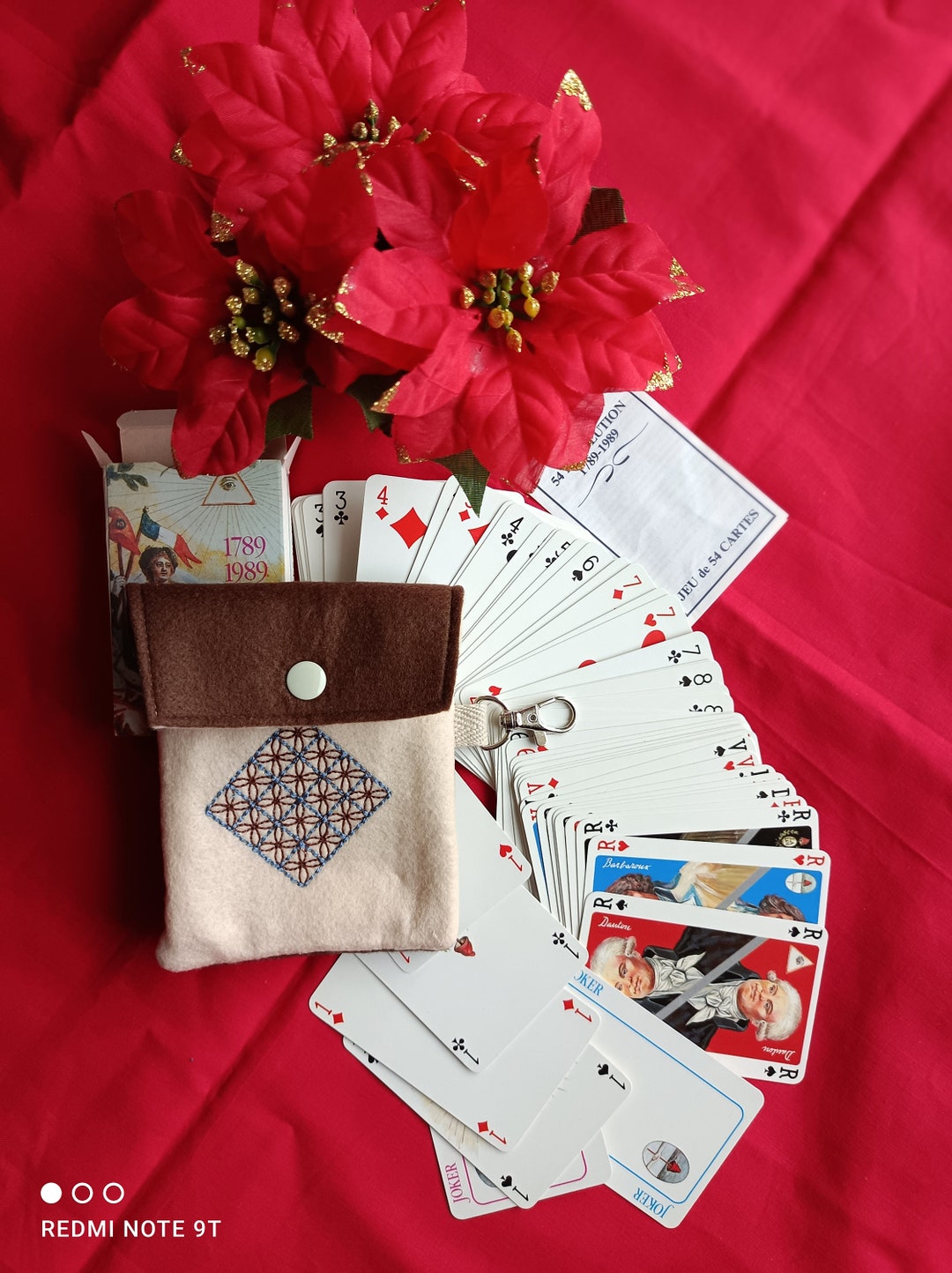 54 Card Game in an Embroidered Case - Etsy