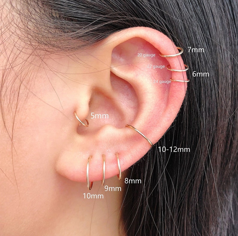 Tiny Hoop Earrings Mini Gold Hoops Huggie Hoop Earrings - Etsy