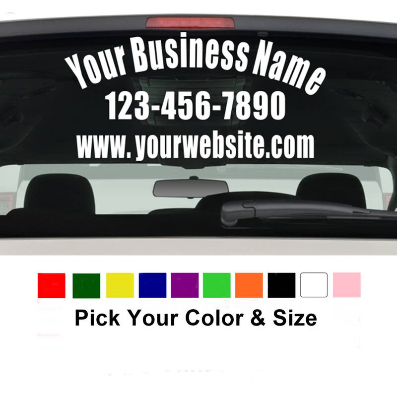 Personalized Vehicle Window Decals - Etsy