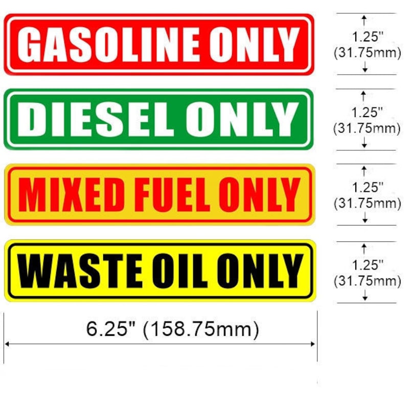 Fuel Labels - Etsy