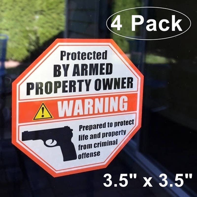 Armed Warning Sign - Etsy