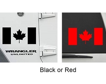 Canadian Flag Decal Black - Etsy