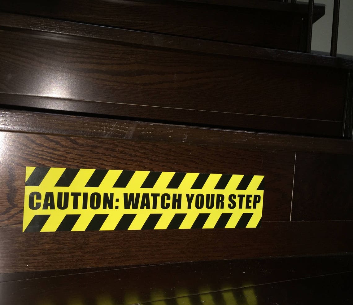 Outdoor / Indoor Back Self Adhesive Vinyl 2 Pack Caution - Etsy