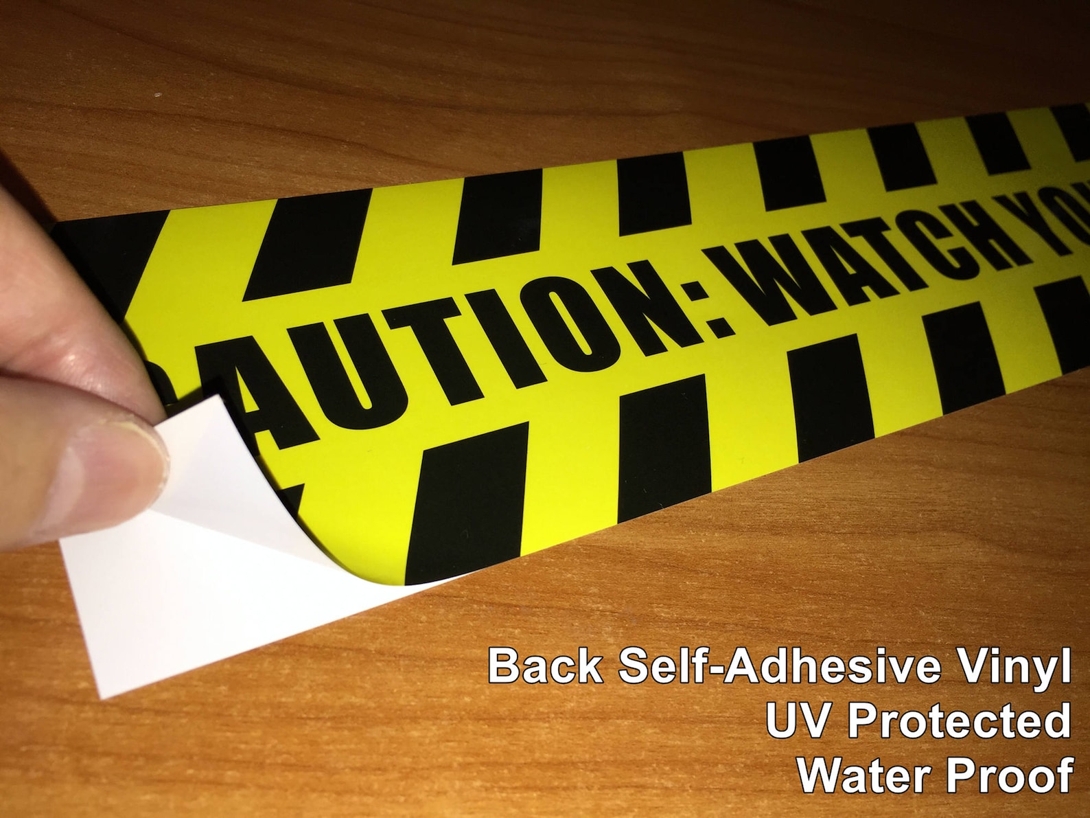 Outdoor / Indoor Back Self Adhesive Vinyl 2 Pack Caution - Etsy
