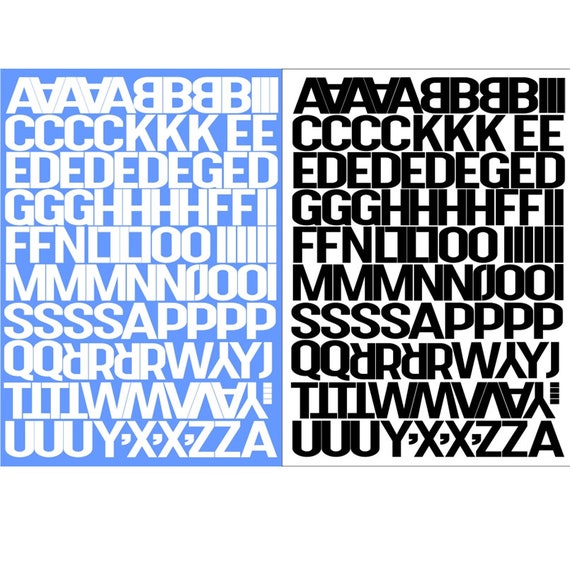 Outdoor/indoor Self Adhesive Die Cut Gothic Vinyl Letters Set: | Etsy