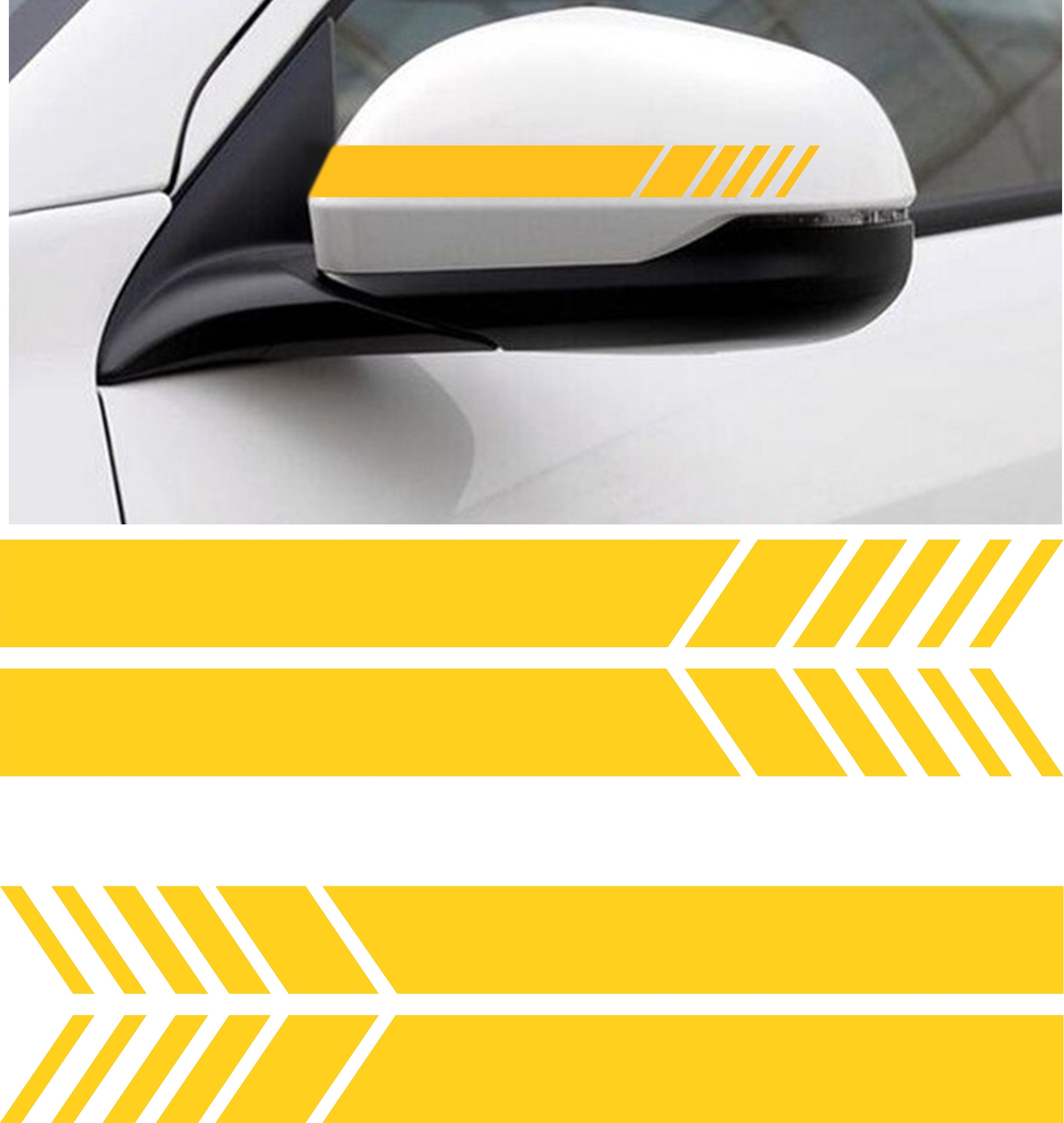 4 Pcs Car Rear View Side Mirror Vinyl Sticker Decor DIY Car Body ...