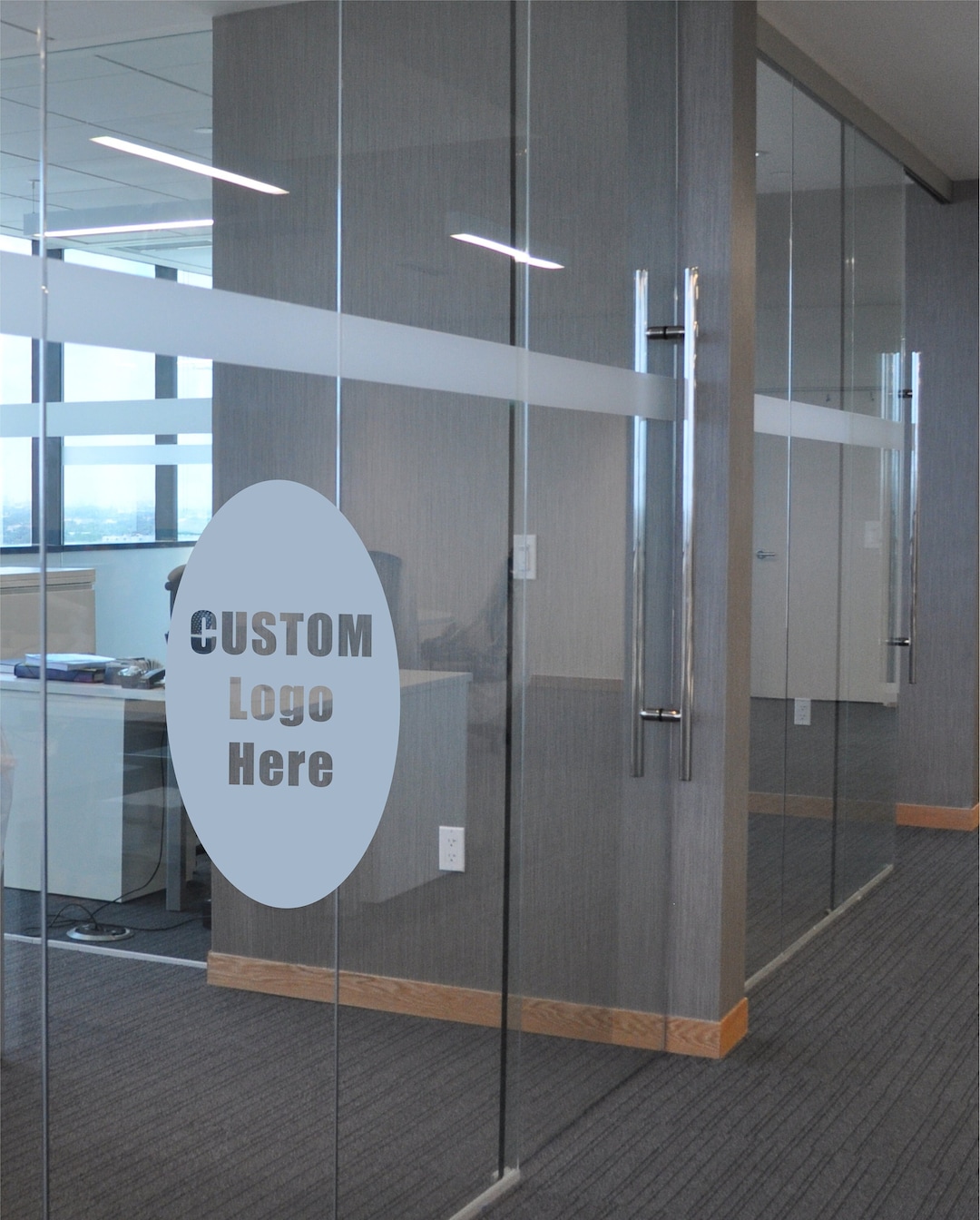 Custom Personalized Frosted Vinyl Sticker Glass Window Removable Matte ...