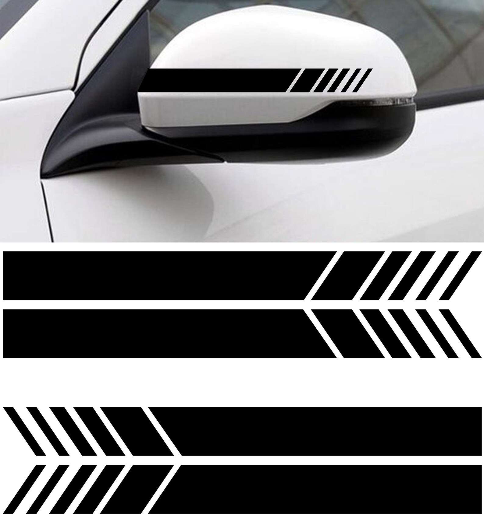 4 Pcs Car Rear View Side Mirror Vinyl Sticker Decor DIY Car Body ...