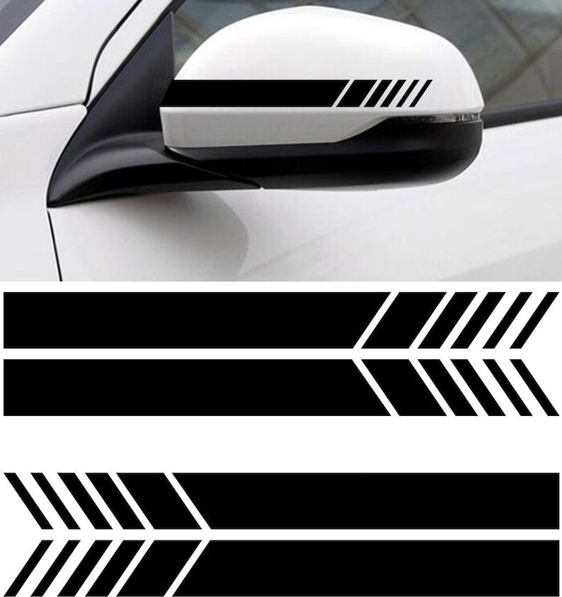 4 Pcs Car Rear View Side Mirror Vinyl Sticker Decor DIY Car Body ...