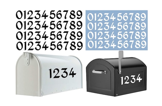 Vintage Style Die Cut Vinyl Numbers Back Adhesive Vinyl | Etsy