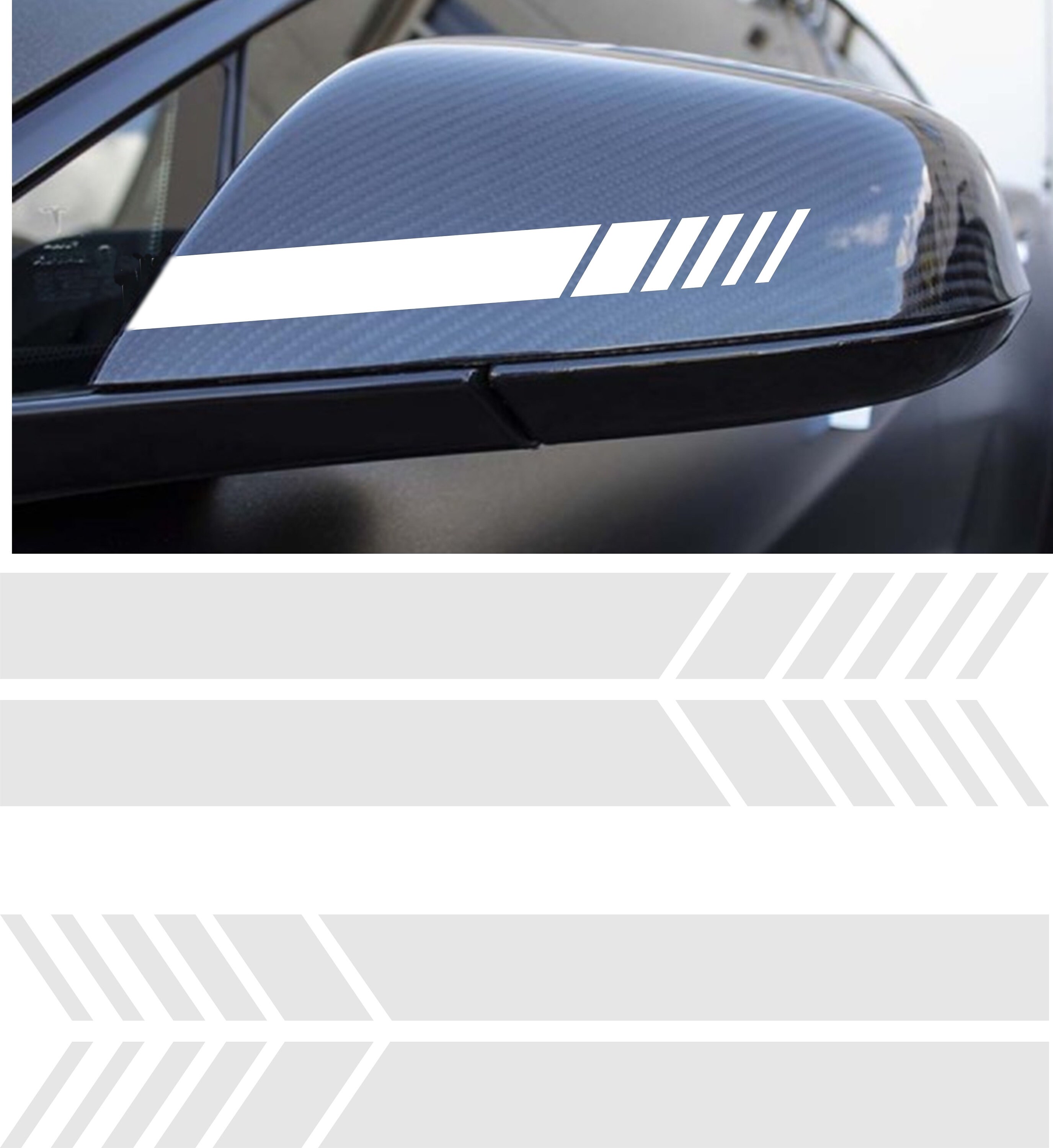 4 Pcs Car Rear View Side Mirror Vinyl Sticker Decor DIY Car Body ...