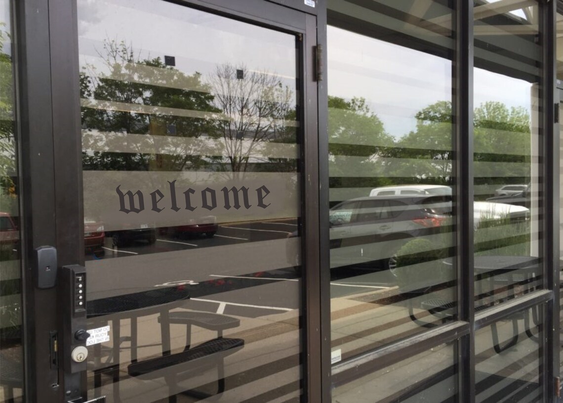 Custom Personalized Frosted Vinyl Sticker Glass Window Removable Matte ...