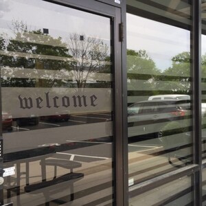 Custom Personalized Frosted Vinyl Sticker Glass Window Removable Matte ...