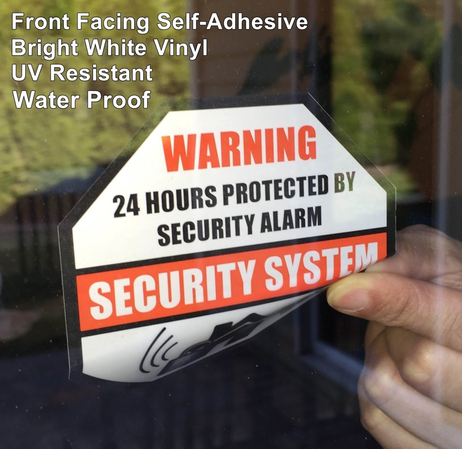 4 Pack Front Self Adhesive Vinyl 3.5"x3.5" Home Business Security ...