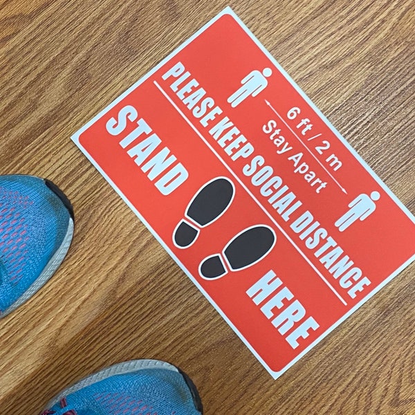 Stand Here Floor Sign - Etsy