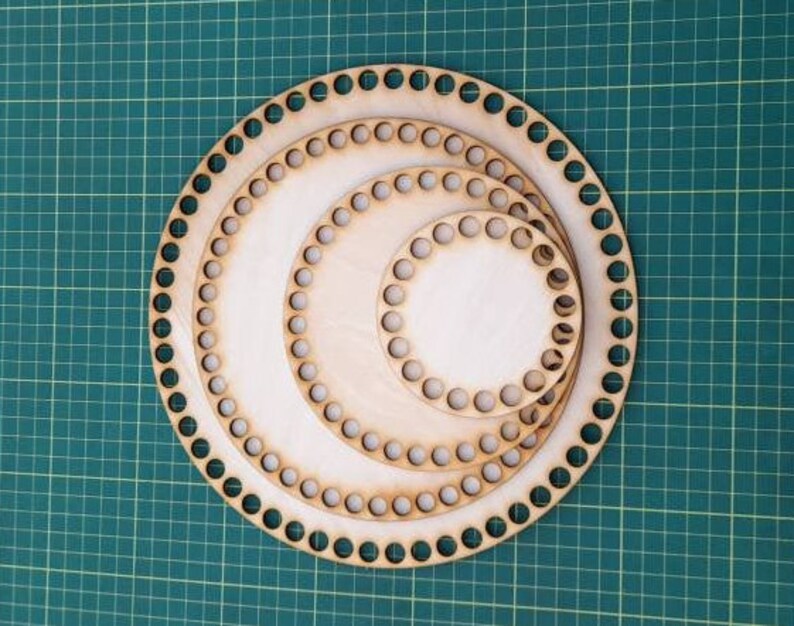Round Wooden Base for Crochet Circular Base Wooden Basket - Etsy