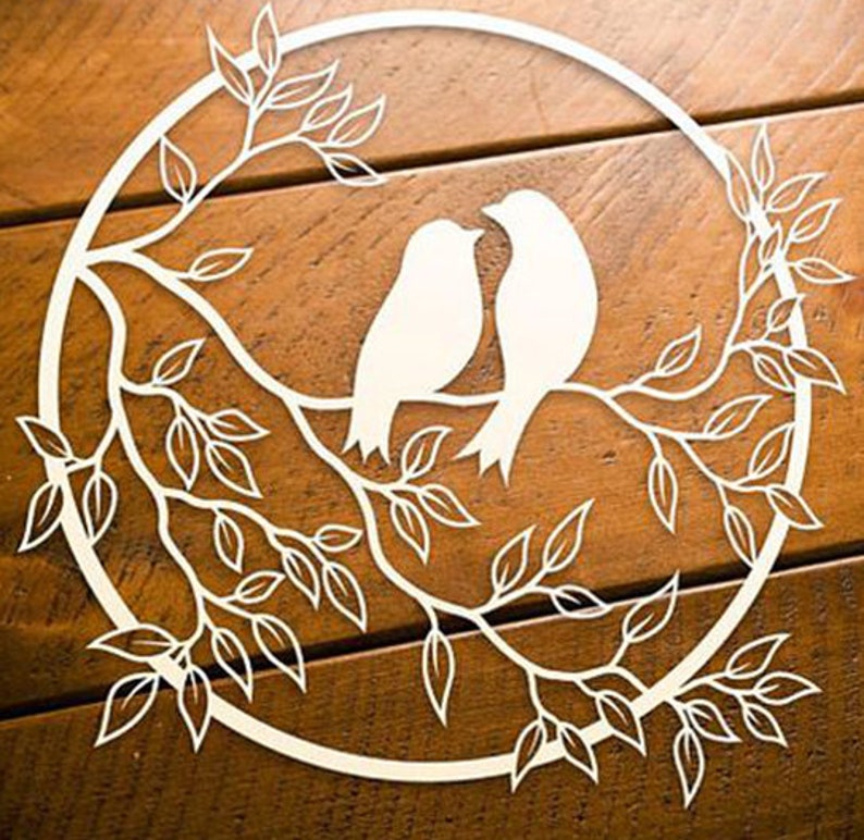 Laser Cut Files Panel With Birds +SVG+DXF Instant Download - Etsy