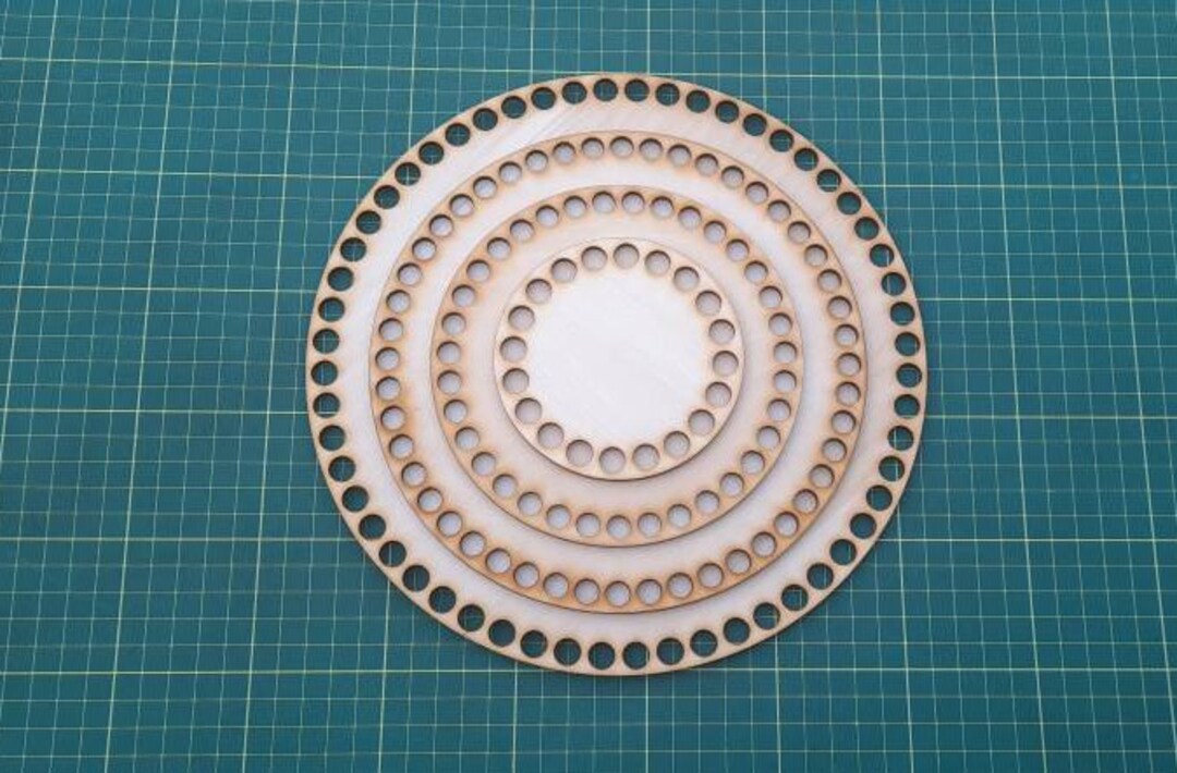 Round Wooden Base for Crochet Circular Base Wooden Basket - Etsy
