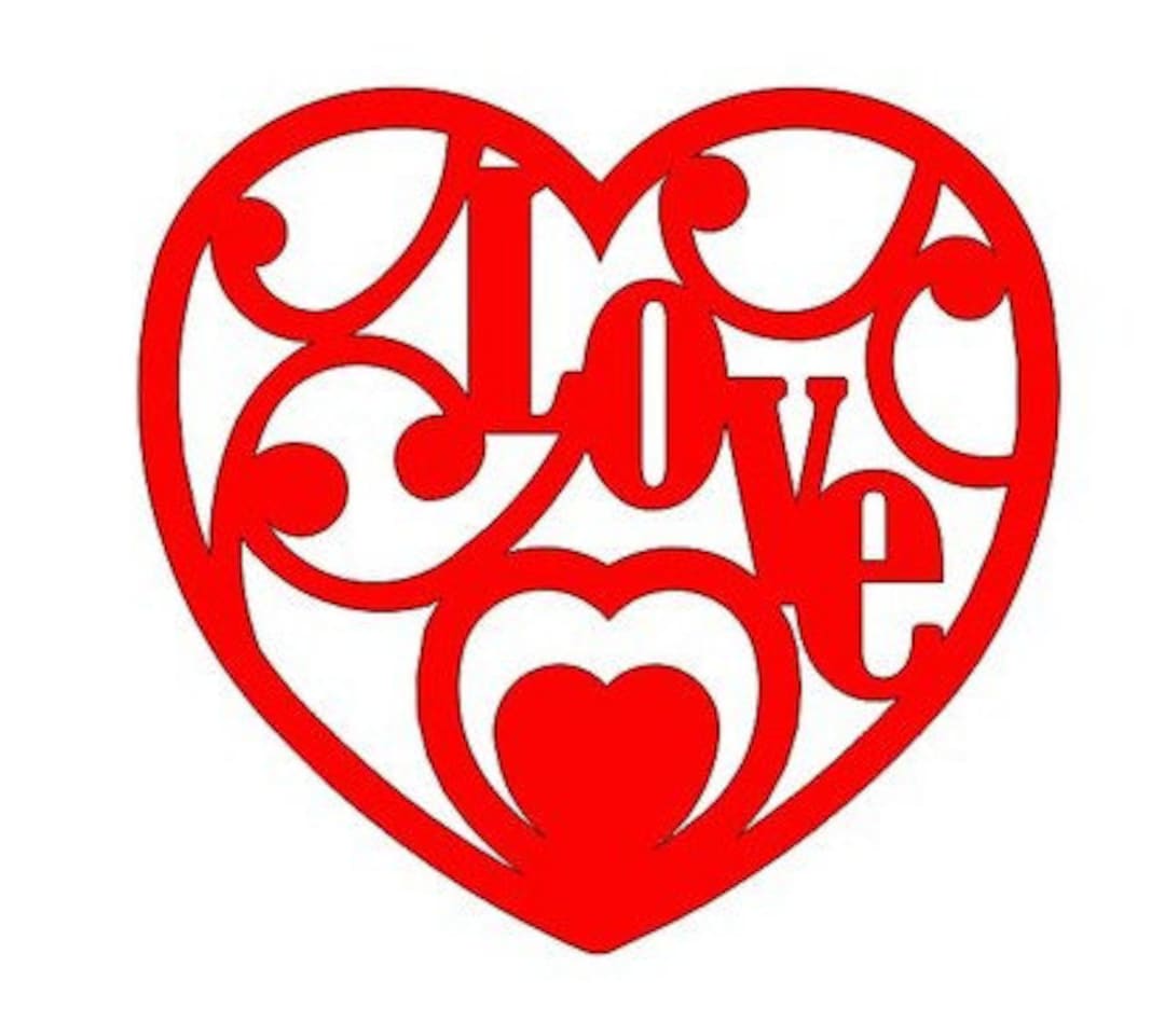 Laser Cut Files HEART +SVG+DXF Instant Download - Etsy