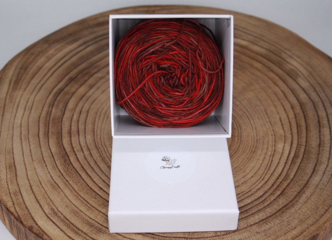 Chocolate Red Velvet Caked Yarn 50g Soft Yarn SW Fine Pure Wool/ Nylon ...