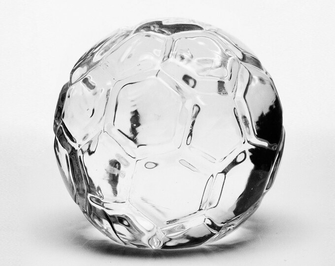 Glass Soccer Ball Paperweight | 2.5" Football Sports Gift - Etsy