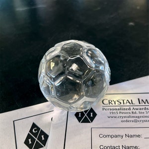 Glass Soccer Ball Paperweight 2.5 Football Sports Gift - Etsy