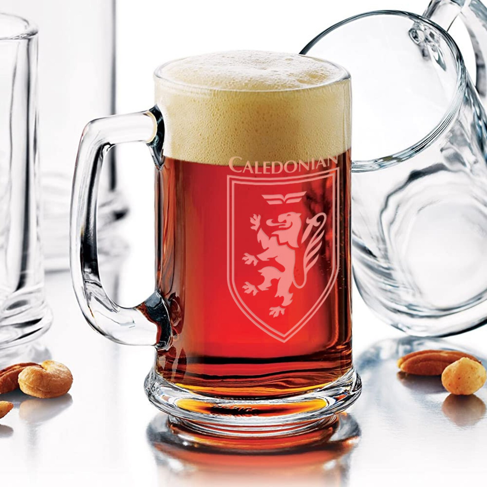 Engraved Glass Flat Bottom Beer Mug - Etsy