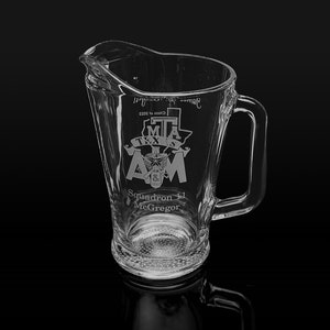 Engraved 60oz Pitcher, Etched Celebration Beer Jug, Customized Aggie ...