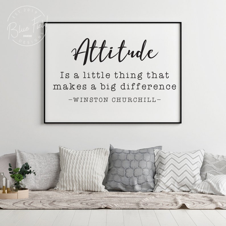 Attitude Makes A Big Difference PRINTABLE Wall Art, Motivational ...
