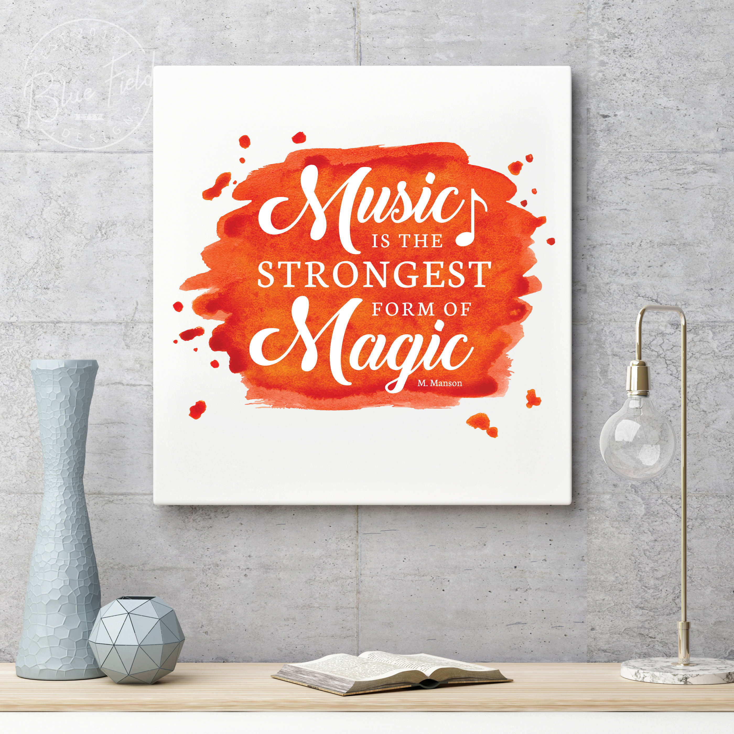Music is the Strongest Form of Magic, PRINTABLE Wall Art, Inspirational ...