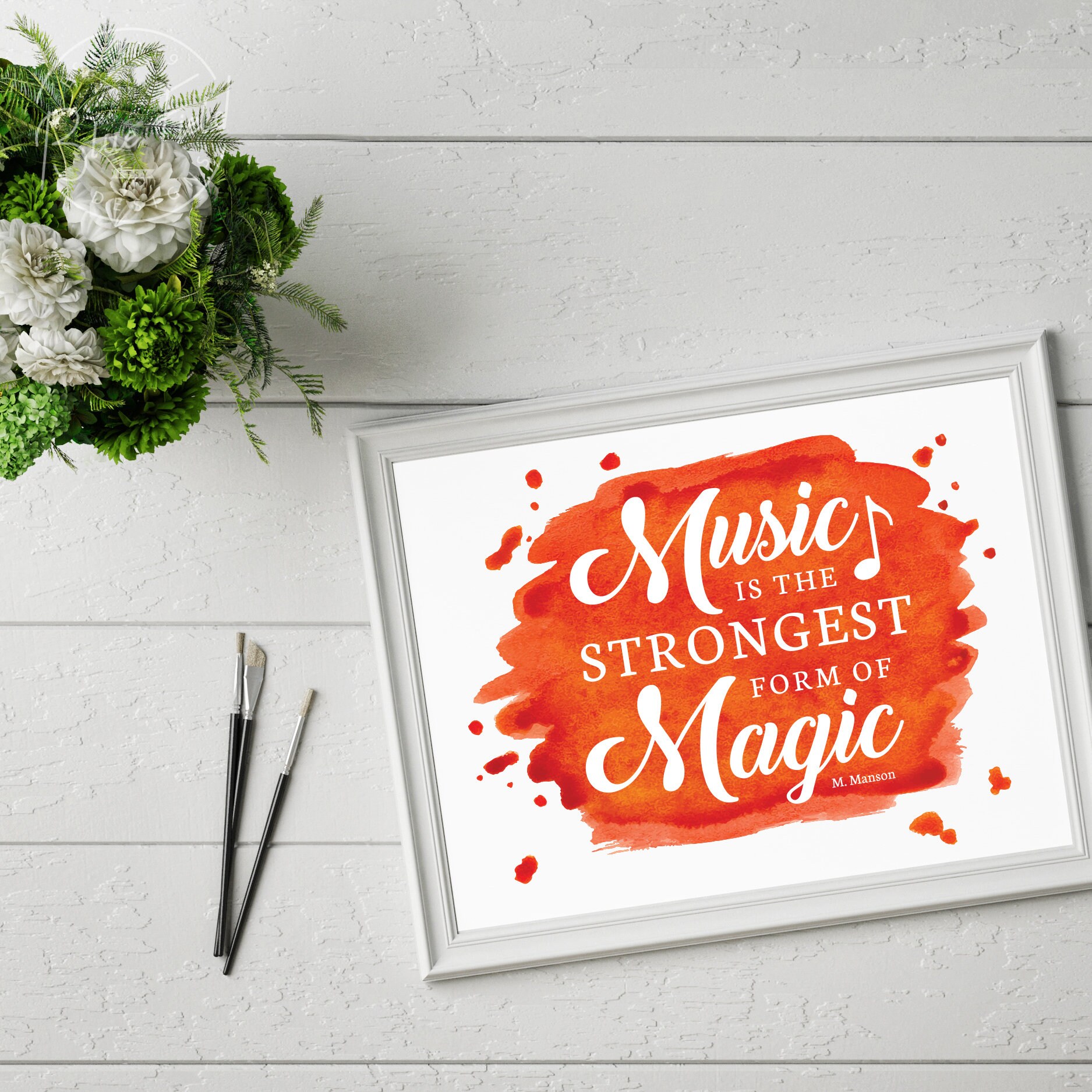 Music is the Strongest Form of Magic, PRINTABLE Wall Art, Inspirational ...