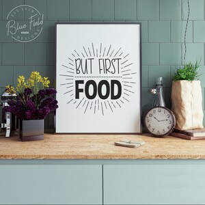 But First Food, PRINTABLE Wall Art, Motivational Wall Art ...