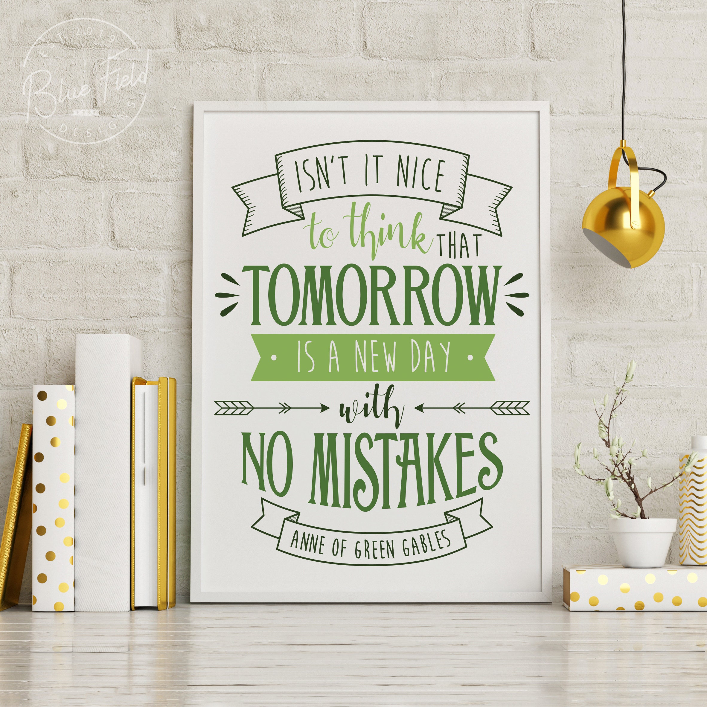 Tomorrow is A New Day PRINTABLE Wall Art, Motivational Wall Art ...