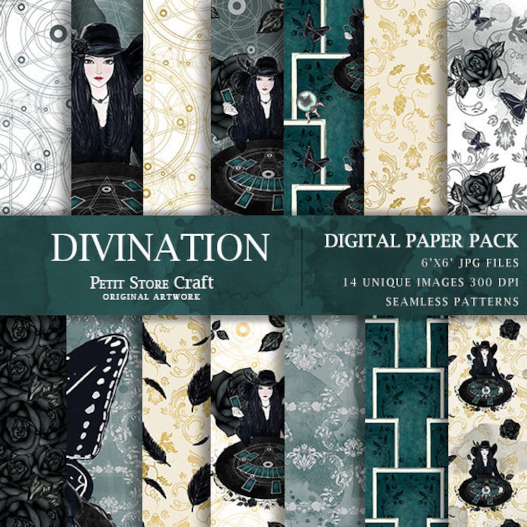 Spell Girl Background Divination Girl Paper Pack Diviner Clipart ...
